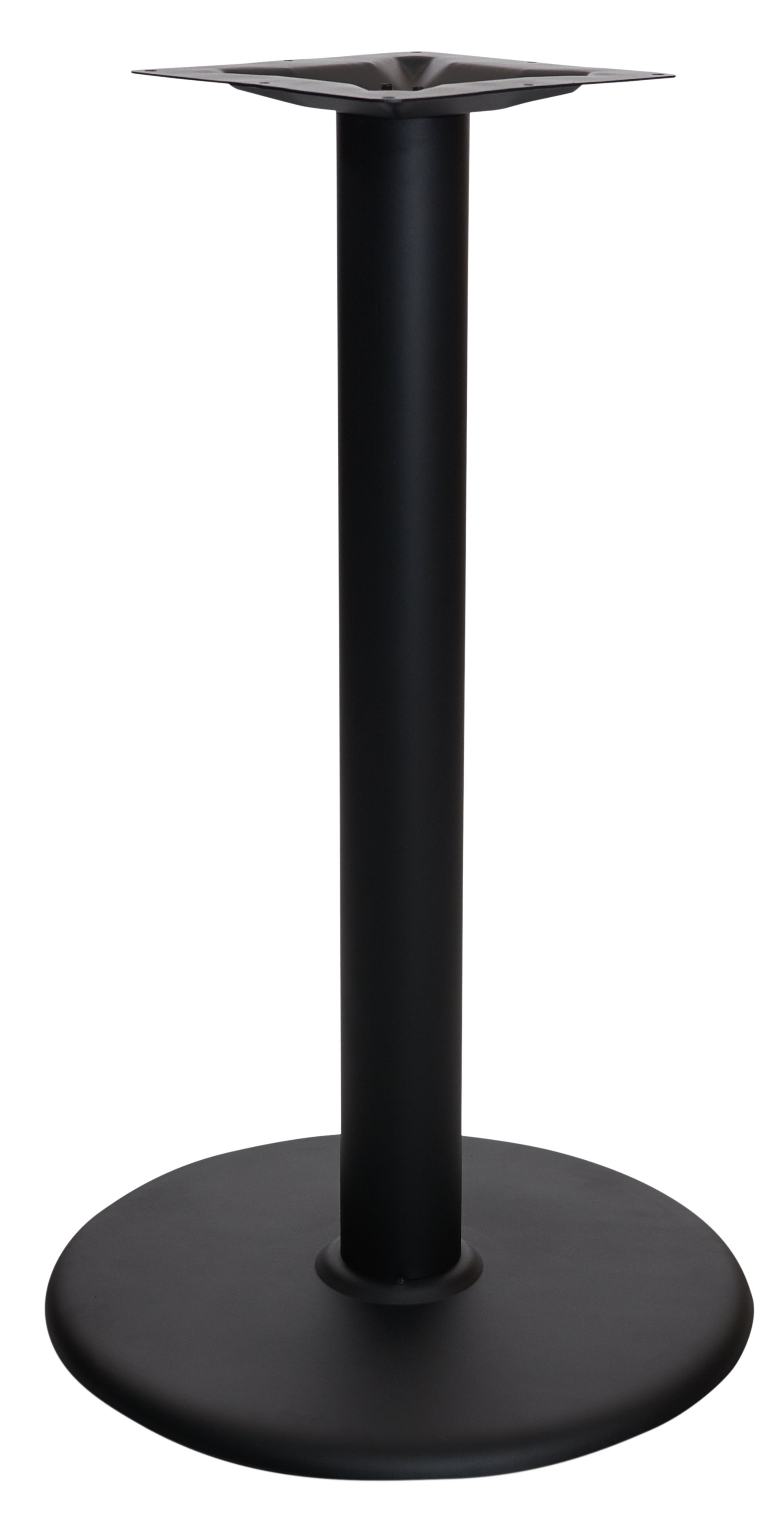 BFM Seating STB Black 22" Round Indoor Bar Height Table Base Bolt-On Plate | Wayfair